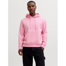 Jack & Jones JACK & JONES Herren Kapuzensweatshirt "JJESTAR mit 3D-Print und Kapuze f&uuml;r vielseitige Anl&auml;sse", pink, Gr. XXL, bedruckt, angeraute Sweatware,