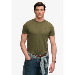 Superdry Herren Rundhalsshirt "ESSENTIAL SDCO LOGO EMB TEE", gr&uuml;n, Gr. XL, bedruckt, Single Jersey, Obermaterial: 100% Baumwolle, Shirts, Baumwolle,