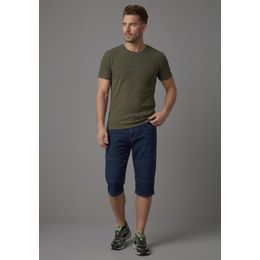 Arizona Herren Jeansbermudas, blau, Gr. 62, unifarben mit Farbeinsatz, Denim/Jeans, Obermaterial: 100% Baumwolle, Jeans, Regular Fit, gerade