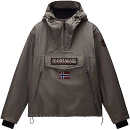 Napapijri Herren Anorak "RAINFOREST"tea leaf, Gr. S, Web, Obermaterial: 100% Polyester, Jacken, mit weit regulierbarer Kapuze, Regular Fit
