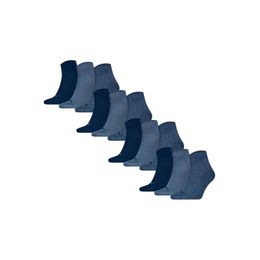 Puma Herren Kurzsocken "Socken Quarter Plain 12P 12er Pack", Gr. 35, blau, Obermaterial: 68% Baumwolle CO. 18% Polyamid PA. 12% Polyester PES. 2%