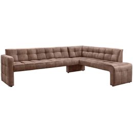 Essbank, B:265cm H:83cm T:199cm, braun, exxpo - SOFA FASHION, K&uuml;che, Sitzb&auml;nke, "Barista, bequem und elegant, hohe Bodenfreiheit", Eckbank Barista
