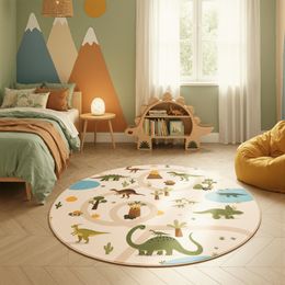 Kinderteppich, H:8mm &Oslash;:200cm, bunt, Ayyildiz Teppiche, Teppiche, "COCO 1131 , auch in rund erh&auml;ltlich", Waschbar bei 30 C, rutschhemmend, OEKO-TEX