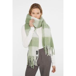 Damen Strickschal, gr&uuml;n, SENSES.THE LABEL, Material: 100% Polyester, Modet&uuml;cher