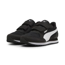 Puma Kinder Sneaker "ST Runner v4 Mesh Sneakers Kinder", Gr. 27,5, schwarz-wei&szlig;, Obermaterial: Textil, Synthetik. Futter: Textil. Innensohle: Textil.