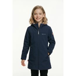 Trollkids Kinder Softshellmantel "GIRLS KRISTIANSAND COAT", blau, Gr. 164, Obermaterial: 94% Polyester, 6% Elasthan, M&auml;ntel, mit angeschnittener