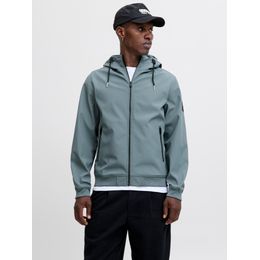 Jack & Jones JACK & JONES Herren Softshelljacke "JJEBASIC mit wasserabweisender Funktion", grau, Gr. M, unifarben, Web, Obermaterial: 100% Polyester, Jacken,