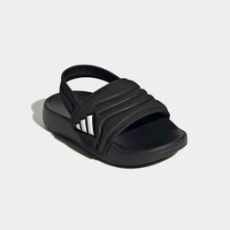 M&auml;dchen Badesandale "ADILETTE ESTRAP 2.0 BADESCHLAPPEN F&Uuml;R BABYS UND KLEINKINDER", adidas Sportswear, Gr. 22, schwarz-wei&szlig;, Synthetik, Textil,