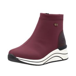 Remonte Damen Keilstiefelette, Gr. 36, rot, Textil, Schuhe, Rei&szlig;verschluss-Boots mit wasserabweisender TEX-Membrane