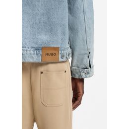 Hugo Herren Jeansjacke "Erlo"light, pastel blau455, Gr. S, unifarben, Denim/Jeans, Obermaterial: 100% Baumwolle, Jacken, Cordkragen, Relaxed Fit,