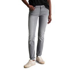 Marc O'Polo Damen Slim-fit-Jeans "aus Organic Cotton-Mix", grau, Gr. 26, MARC O'POLO DENIM, unifarben, Obermaterial: 92% Baumwolle, 6% Elastomultiester, 2%