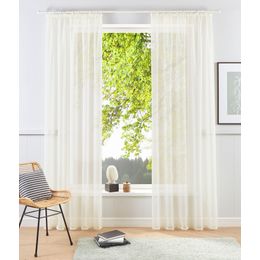 Gardine OTTO HOME, B:145cm H:145cm, beige, Voile, Polyester, Wohnzimmer, Gardinen, "XANA", Bestseller, einfarbig, 1 bzw. 2 Schals, pflegeleicht,