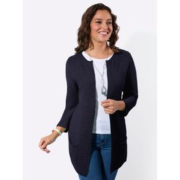 Casual Looks Damen Strickjackemarine, Gr. 38, unifarben, 80% Polyacryl, 20% Baumwolle, Strickjacken