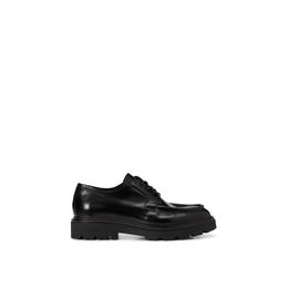 Marc O'Polo MARC O'POLO Herren Schlupfboots "aus leicht gl&auml;nzendem Kalbleder", Gr. 45schwarz, Obermaterial: 100% Leder, unifarben, Schuhe