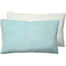 Kissenbezug Biberna, B:40cm L:60cm, blau, Flanell, Obermaterial: 100% Baumwolle, Outdoor, Kissenbez&uuml;ge, "HERMAL Melange Flanell uni, mit