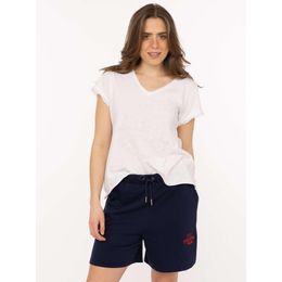 Zwillingsherz Damen Sweathose ""Feel Good Club"", Gr. L, blau, Sweatware, Obermaterial: 60% Baumwolle, 40% Polyester, bestickt, unifarben, Hosen,