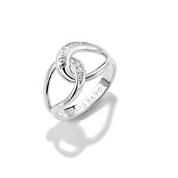 Thomas Sabo Damen Fingerring "Together Ring Silber", 56, Silber 925 (recycelt), silber, Silber 925 (recycelt), Fingerringe, mit Zirkonia (synth.)