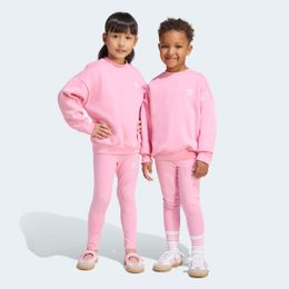 M&auml;dchen Sweatshirt "CREW LEG SET", rosa, Gr. 110, adidas originals, Obermaterial: 70% Baumwolle, 30% Polyester. Obermaterial Hose: 93% Baumwolle, 7%