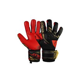 Reusch Kinder Torwarthandschuhe "Attrakt Freegel Silver Junior", gold, Gr. 5, mehrfarbig, 51% Elastodien, 34% Polyester, 5% Lederimitat, Handschuhe,