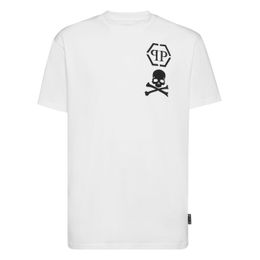 Philipp Plein Herren T-Shirt "Skull", wei&szlig;, Gr. M, Obermaterial: 100% Baumwolle, Shirts