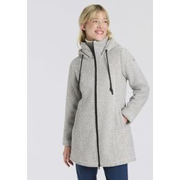 CMP Damen Strickfleecejacke, grau, Gr. 38, Obermaterial: 100% Polyester, Jacken