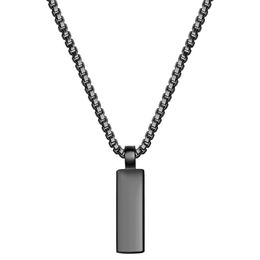 True Rebels Herren Kette mit Anh&auml;nger "TR349", 55,0cm, Edelstahl, schwarz, Edelstahl, Halsketten