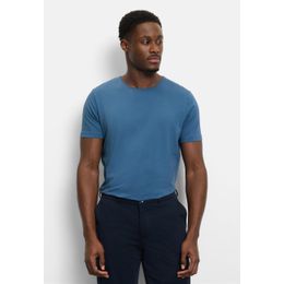 OLYMP Herren T-Shirt "OLYMP Casual Wirk, T-Shirt", blau, Gr. XL, 95% Baumwolle, 5% Elasthan, Shirts