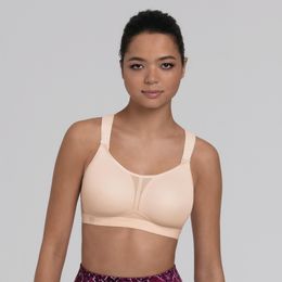 Anita active Damen Sport-BH, Gr. 75, beige, Microtouch, Obermaterial: 45% Polyester, 35% Polyamid, 10% Elasthan, 10% Polyurethan, BHs