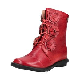 Laura Vita Damen Schn&uuml;rstiefelette "Laura Vita Stiefelette Leder", Gr. 38, rot, Leder, Schuhe