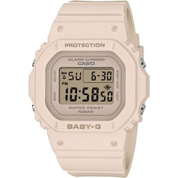 CASIO Baby-G Damen Chronograph, beige, Armbanduhren, Quarzuhr, Armbanduhr, Damenuhr, automatischer Kalender, digital, Timer