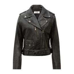 RICANO Damen Bikerjacke "Lederjacke Louna", schwarz, Gr. L, Obermaterial: 100% Lammnappaleder LANA. Futter: 100% Baumwolle CO., Jacken, Handgefertigt