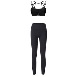 YEAZ Damen Sportanzug "Set HORIZON", schwarz, Gr. M, Obermaterial: 78% Polyester PES. 22% Elasthan EL., Sportanz&uuml;ge