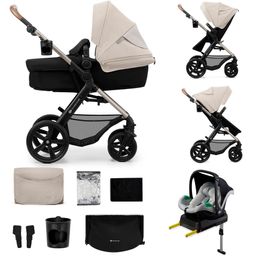 Kinderkraft Kinder Kombi-Kinderwagen "MOOV 2 4in1 EVA", beige, Stahl, Kinderwagen, mit EVA-R&auml;dern