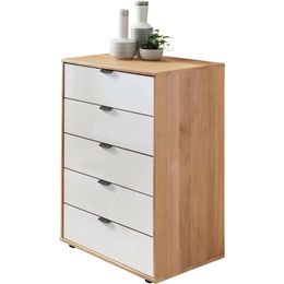 Schubkastenkommode Wiemann, B:60cm, wei&szlig;, Sideboards, "Cardiff Sideboard, W&auml;scheschrank, teilmassiv Erle, mit Schubladen", Schubk&auml;sten inklusive