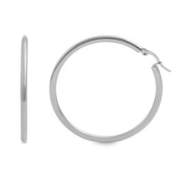 Adelia&acute;s ADELIA ́S Damen Klappcreolen "Ohrringe &ndash; Klappcreole aus Edelstahl", silber, Edelstahl, Ohrringe, Ein Geschenk, das Freude macht