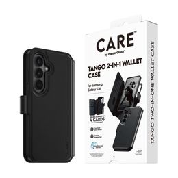 Handyh&uuml;lle "Tango 2-in-1 Wallet Case mit Qi f&uuml;r Samsung Galaxy S26", Smartphonesschwarz, CARE BY PANZERGLASS, H&uuml;llen, Backcover, Schutzh&uuml;lle,