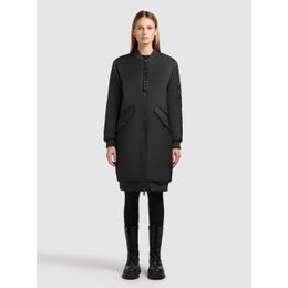 Khujo Damen Wintermantel "LULU"bomber schwarz, Gr. S, unifarben, Twill, 100% Nylon, M&auml;ntel