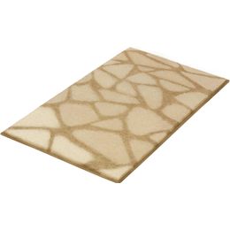 Badematte Kleine Wolke, H:15mm, beige, Kunstfaser, Badematten, "Inspire, Badvorleger, Badezimmer Teppich", Badteppich, Stein Optik, waschbar