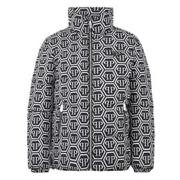 Philipp Plein Herren Blouson "Monogram", schwarz, Gr. XL, Obermaterial: 100% Polyester. Futter: 100% Polyester. F&uuml;llung: 100% Polyester, Jacken