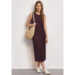 Street One Damen Midikleidrustic rouge, Gr. 40, unifarben, Web, Obermaterial: 80% Polyester, 20% Baumwolle. Futter: 95% Viskose, 5% Elasthan,