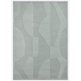 Teppich HEINE HOME, B:200cm H:14mm L:290cm, grau, Kunstfaser, Polyester, Polypropylen, Wohnzimmer, Teppiche