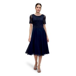 Vera Mont Damen Cocktailkleid "Damen mit Spitze", blau, Gr. 46, Obermaterial: 100% Polyester. Futter: 100% Polyester, Kleider, Spitze
