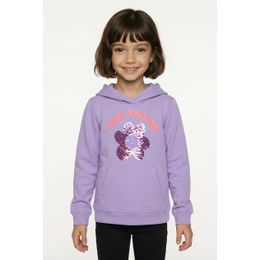 Tom Tailor M&auml;dchen Hoodie, lila, Gr. 116, Sweatware, Obermaterial: 100% Baumwolle, Sweatshirts, mit Kapuze