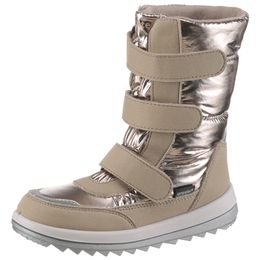 Richter Damen Winterstiefel "Husky WMS: Weit", Gr. 31, rosa, Lederimitat, Textil, metallic, Schuhe, Klettstiefel mit wasserdichtem Sympatex,