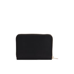 Tommy Hilfiger Damen Geldb&ouml;rse "POPETTE", schwarz, Nylon, Kleinlederwaren, Damen Geldbeutel, Portemonnaie mit goldfarbenem TH-Logoemblem