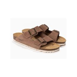 Sunbay Leder-Pantoletten "Trefle" in Hellbraun - 65% | Gr&ouml;&szlig;e 40 | Damen-pantoletten