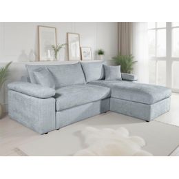 Ecksofa OTTO HOME, B:234cm T:162cm, grau, 100%Polyester, Wohnzimmer, Sofas, "Cosy L-Form, B: 234 cm, Sitzaufbau im Sandwich-Federkern", 2 Zierkissen,