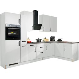 Wiho-K&uuml;chen Winkelk&uuml;che WIHO K&Uuml;CHEN, B:315cm T:175cm, wei&szlig;, Komplettk&uuml;chen-Sets, ""Simi", mit verstellbaren F&uuml;&szlig;en, wahlweise mit E-Ger&auml;ten", Soft-Close-Funktion