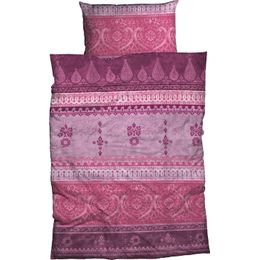 Bettw&auml;sche CASATEX, lila, Biber, Obermaterial: 100% Baumwolle, Bettw&auml;sche, "Indi", romantisch, orientalisch, weich und gem&uuml;tlich