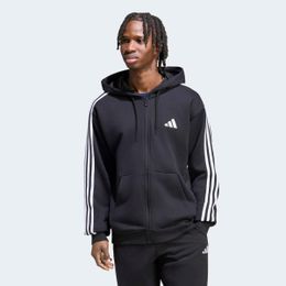 Herren Kapuzensweatshirt "ESSENTIALS 3-STREIFEN FRENCH TERRY", schwarz, Gr. S, adidas Sportswear, Obermaterial: 100% Baumwolle, Sweatshirts